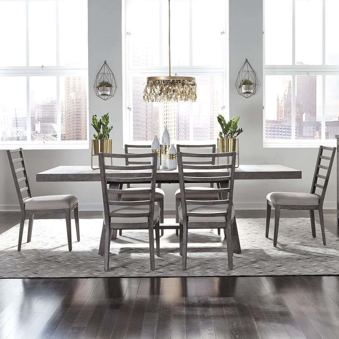 Liberty Furniture Modern Farmhouse 7 Piece Trestle Table And Chair Set Liberty Furniture Modern Farmhouse 7 Piece Trestle Table And Chair Set
